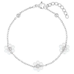 Adelia&acute;s Armband ADELIA&acute;S "Edelstahl Armband mit schimmernder Perle", silber, Armb&auml;nder, Damen, 17cm, Edelstahl, Armband, Perle, 17 cm + 3 cm, silberfarben