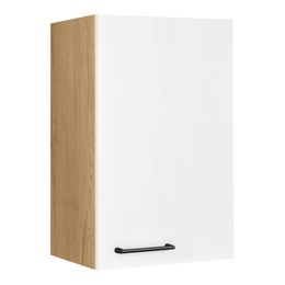 H&auml;ngeschrank Nobilia "MIAMI", Ausrichtung w&auml;hlbar, vormontiert", front: alpinwei&szlig;, korpus: eiche sierra, B:45cm H:72cm T:37,2cm, Schr&auml;nke, H&auml;ngeschrank, in drei Breiten: 30, 45 und 60 cm, mit Soft-Close-Funktion