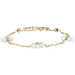 Adelia&acute;s Armband ADELIA&acute;S "Edelstahl Armband mit schimmernder Perle", gold, Armb&auml;nder, Damen, 17cm, Edelstahl, Armband, Perle, 17 cm + 3 cm, silberfarben