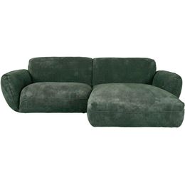 Ecksofa Trendmanufaktur "Be Chilled, modernes Lounge-Design mit stilvoller Kedernaht", dunkelgr&uuml;n, B:280cm H:85cm T:180cm, 88% Polyester, 12% Polyamid, Sofas, Ecksofa, mit softem Sitzkomfort, in hochwertigem Cord mit weicher Haptik
