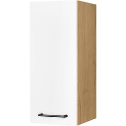 H&auml;ngeschrank Nobilia "MIAMI", Ausrichtung w&auml;hlbar, vormontiert", front: alpinwei&szlig;, korpus: eiche sierra, B:30cm H:72cm T:37,2cm, Schr&auml;nke, H&auml;ngeschrank, in drei Breiten: 30, 45 und 60 cm, mit Soft-Close-Funktion