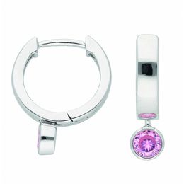 Adelia&acute;s Paar Creolen ADELIA&acute;S "14,8 mm ⌀ Creolen Ohrringe 925 Silber mit Zirkonia", silber, Ohrringe, Damen, Damen, Silber 925 (Sterlingsilber), Silberohrringe