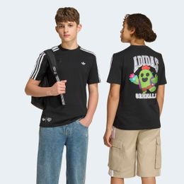 T-Shirt adidas originals "GRAFIK, LOCKER GESCHNITTEN", Jungen, Gr. 128, schwarz (schwarz, wei&szlig;), Obermaterial: 100% Baumwolle, Rundhals, Shirts T-Shirt