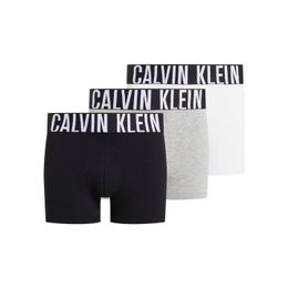 Trunk "TRUNK 3PK", Herren, Gr. S (48), 3 Stk., schwarz-wei&szlig; (schwarz, grau heather, wei&szlig;), Jersey, Obermaterial: 95% Baumwolle, 5% Elasthan, Calvin Klein Underwear, unifarben, k&ouml;rpernah, Unterhosen, mit Logo-Elastikbund