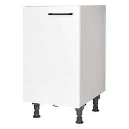 Sp&uuml;lenschrank Nobilia "MIAMI", Ausrichtung w&auml;hlbar, vormontiert, in den Breiten", front: seidengrau korpus: seidengrau, B:45cm H:87cm T:58,3cm, Schr&auml;nke, Sp&uuml;lenschrank, 45 und 60 cm, mit h&ouml;henverstellbaren Sockelf&uuml;&szlig;en