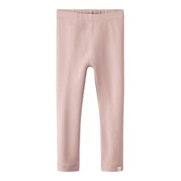 Leggings LIL' ATELIER "NMNGAYO SLIM LEGGINGS LIL NOOS", M&auml;dchen, Gr. 104, N-Gr, rosa (misty rose), Jersey, Obermaterial: 57% Baumwolle, 38% Lyocell, 5% Elasthan, unifarben, slim fit lang, Hosen Leggings, Baumwollmischung
