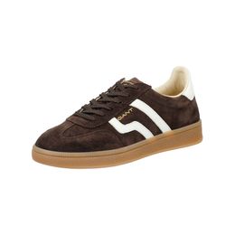 Sneaker Gant "Gant Sneaker Veloursleder", Damen, Gr. 37, braun, wei&szlig;, Veloursleder, Schuhe Sneaker
