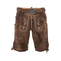 MADDOX COUNTRY Lederhose COUNTRY MADDOX "Lederhose KOCHELSEE", Herren, Gr. 56, EURO, braun, Obermaterial: 100% Ziegenleder goatskin., Hosen