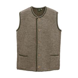 Trachtenweste GIPFELST&Uuml;RMER "Weste 427017-0772", Herren, Gr. 56, braun (dunkelbraun), Obermaterial: 75% Wolle WO. 25% Polyamid PA., Westen