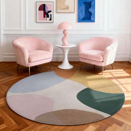 Wollteppich Ted Baker "Clarissa, auch in rund", bunt (multifarben), H:11mm &Oslash;:200cm, Wolle, Teppiche, Wolle, Abstrakt, Natur, Wohnzimmer, Schlafzimmer, Modern, Geometrisch