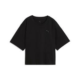T-Shirt Puma "CLASS RELAXED GRAPHIC TEE", Damen, Gr. L, Puma schwarz, Jersey, Obermaterial: 100% Baumwolle, unifarben, relaxed fit kurz, Rundhals, Shirts T-Shirt, mit kurzem Schnitt, Kurzarmdesign, unifarbenes Design, Relaxed Fit