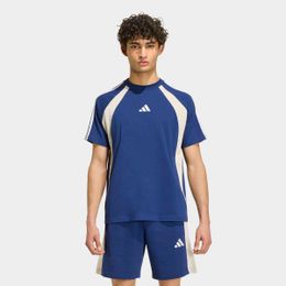 T-Shirt adidas Sportswear "M CB TEE", Herren, Gr. L, blau (dunkelblau, wonder alumina, sanftes wei&szlig;), Obermaterial: 100% Baumwolle, Rundhals, Shirts T-Shirt