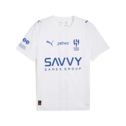 Trainingsshirt Puma "Al-Hilal SFC 25/26 Ausw&auml;rtstrikot Herren", Herren, Gr. L, wei&szlig; (wei&szlig; blau intense), Obermaterial: 100% Polyester. Rippe: 100% Polyester, bedruckt, regular fit, Rundhals, Shirts