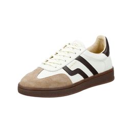 Sneaker Gant "Gant Sneaker Leder", Damen, Gr. 37, wei&szlig;, braun, Leder, Schuhe Sneaker