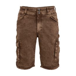 Shorts HANGOWEAR "Hose HECTOR CARGO", Herren, Gr. 46, EURO, braun (schlamm), Obermaterial: 98% Baumwolle CO. 2% Elasthan EL., Hosen Shorts