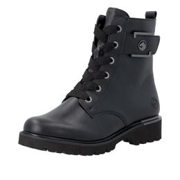 Schn&uuml;rstiefelette Remonte, Damen, Gr. 36, schwarz, Lederimitat, Schuhe Schn&uuml;rstiefelette, Schn&uuml;rboots, Workerboots mit Profilsohle
