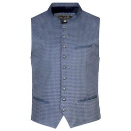 Trachtenweste Marjo "Weste LEO", Herren, Gr. 58, blau, Obermaterial: 70% Sonstiges Material (Ananasfaser) AM_PF . 30% Viskose CV., Westen