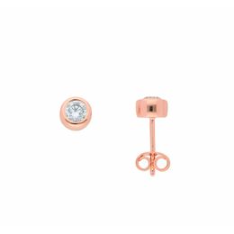 Adelia&acute;s Paar Ohrh&auml;nger ADELIA&acute;S "Ohrstecker Ohrringe 925 Silber vergoldet mit Zirkonia", rosa (ros&eacute;gold), Ohrringe, Damen, Damen, Silber 925 (Sterlingsilber), Goldohrringe