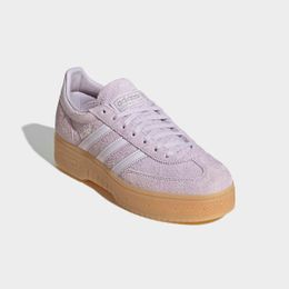 Plateausneaker adidas originals "HANDBALL SPEZIAL BOLD W", Damen, Gr. 36, rosa (silber dawn, frozen lila, gum 3), Leder, Schuhe Plateausneaker