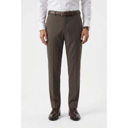 Baukastenhose Cinque "CITOTTI-H", Herren, Gr. 46, N + S Gr, braun (dunkelbraun), Web, Obermaterial: 54% Polyester, 41% Schurwolle, 5% Elasthan, unifarben, gerade, unten schmal lang, Hosen, Tapered Fit, Schurwollmix