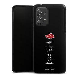 DeinDesign Galaxy A52s 5G Handy Slim Case extra d&uuml;nn Silikon Handyh&uuml;lle schwarz H&uuml;lle Naruto Shippuden Official Licensed Product Akatsuki Silikon Slim Case
