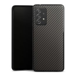 DeinDesign Galaxy A52s 5G Handy Slim Case extra d&uuml;nn Silikon Handyh&uuml;lle schwarz H&uuml;lle Carbon Metallic Look Muster Silikon Slim Case