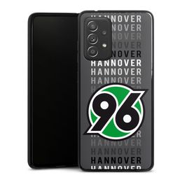 DeinDesign Galaxy A52s 5G Handy Slim Case extra d&uuml;nn Silikon Handyh&uuml;lle schwarz H&uuml;lle H96 Hannover 96 Official Licensed Product Silikon Slim Case