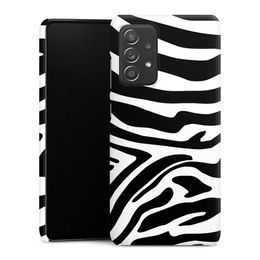 DeinDesign Galaxy A52s 5G Handy Premium Case Smartphone Handyh&uuml;lle Schutzh&uuml;lle matt Animal Look Zebra Animal Print Premium Case