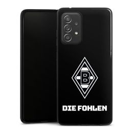 DeinDesign Galaxy A52s 5G Handy Slim Case extra d&uuml;nn Silikon Handyh&uuml;lle schwarz H&uuml;lle Die Fohlen Gladbach Borussia M&ouml;nchengladbach Silikon Slim Case
