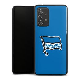 DeinDesign Galaxy A52s 5G Handy Slim Case extra d&uuml;nn Silikon Handyh&uuml;lle schwarz H&uuml;lle Hertha Bsc Official Licensed Product Flag Silikon Slim Case