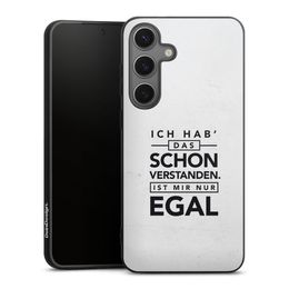 DeinDesign Galaxy S25+ Handy Premium Silikon H&uuml;lle Handyh&uuml;lle schwarz Case Spruch Sayings Statement Silikon Premium Case