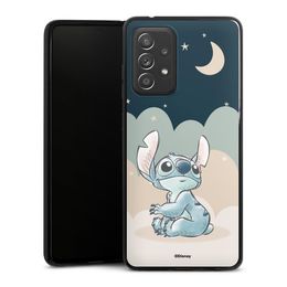 DeinDesign Galaxy A52s 5G Handy Slim Case extra d&uuml;nn Silikon Handyh&uuml;lle schwarz H&uuml;lle Moon Lilo & Stitch Disney Silikon Slim Case