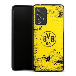 DeinDesign Galaxy A52s 5G Handy Slim Case extra d&uuml;nn Silikon Handyh&uuml;lle schwarz H&uuml;lle Bvb Official Licensed Product Borussia Dortmund Silikon Slim Case