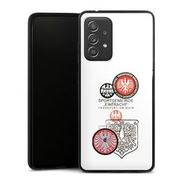 DeinDesign Galaxy A52s 5G Handy Slim Case extra d&uuml;nn Silikon Handyh&uuml;lle schwarz H&uuml;lle Retro Eintracht Frankfurt Official Licensed Product Silikon Slim Case