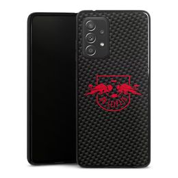 DeinDesign Galaxy A52s 5G Handy Slim Case extra d&uuml;nn Silikon Handyh&uuml;lle schwarz H&uuml;lle Rb Leipzig Official Licensed Product Carbon Silikon Slim Case