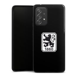 DeinDesign Galaxy A52s 5G Handy Slim Case extra d&uuml;nn Silikon Handyh&uuml;lle schwarz H&uuml;lle Sechzger Official Licensed Product Tsv 1860 M&uuml;nchen Silikon Slim Case