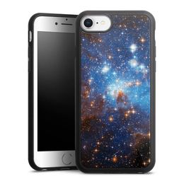 DeinDesign iPhone SE (2020) Handy Gallery Case Handyh&uuml;lle 9H Geh&auml;rtetes Glas R&uuml;ckseite H&uuml;lle Weltall Galaxy Star Gallery Case