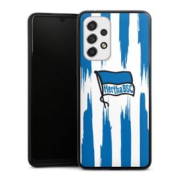 DeinDesign Galaxy A33 5G Handy Slim Case extra d&uuml;nn Silikon Handyh&uuml;lle schwarz H&uuml;lle Official Licensed Product Bundesliga Hertha Bsc Silikon Slim Case