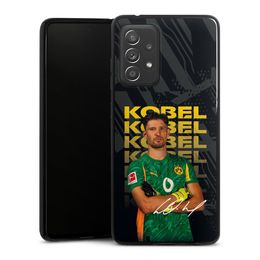 DeinDesign Galaxy A52s 5G Handy Slim Case extra d&uuml;nn Silikon Handyh&uuml;lle schwarz H&uuml;lle Borussia Dortmund Gregor Kobel Bvb Silikon Slim Case