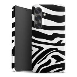 DeinDesign Galaxy S25 Handy Premium Case Smartphone Handyh&uuml;lle Schutzh&uuml;lle matt Animal Look Zebra Animal Print Premium Case