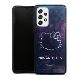 DeinDesign Galaxy A33 5G Handy Slim Case extra d&uuml;nn Silikon Handyh&uuml;lle schwarz H&uuml;lle Hello Kitty Weltall Merchandise Silikon Slim Case