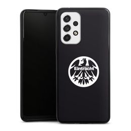 DeinDesign Galaxy A33 5G Handy Slim Case extra d&uuml;nn Silikon Handyh&uuml;lle schwarz H&uuml;lle Logo Eintracht Frankfurt Eagle Silikon Slim Case