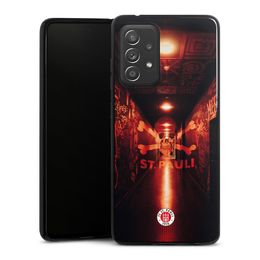 DeinDesign Galaxy A52s 5G Handy Slim Case extra d&uuml;nn Silikon Handyh&uuml;lle schwarz H&uuml;lle Fc St. Pauli Official Licensed Product Silikon Slim Case