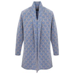 Strickjacke ASTRIFA "Strickjacke EIDENHAM", Damen, Gr. 42, blau (hellblau), Obermaterial: 100% Schurwolle WV., Strickjacken Strickjacke