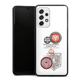 DeinDesign Galaxy A33 5G Handy Slim Case extra d&uuml;nn Silikon Handyh&uuml;lle schwarz H&uuml;lle Eintracht Frankfurt Retro Official Licensed Product Silikon Slim Case