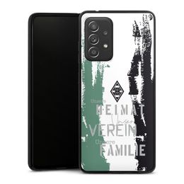 DeinDesign Galaxy A52s 5G Handy Slim Case extra d&uuml;nn Silikon Handyh&uuml;lle schwarz H&uuml;lle Borussia M&ouml;nchengladbach Official Licensed Product Statement Silikon Slim 