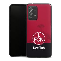 DeinDesign Galaxy A52s 5G Handy Slim Case extra d&uuml;nn Silikon Handyh&uuml;lle schwarz H&uuml;lle Official Licensed Product Der Club 1. Fc N&uuml;rnberg Silikon Slim Case