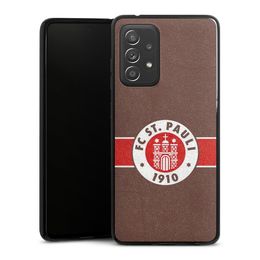 DeinDesign Galaxy A52s 5G Handy Slim Case extra d&uuml;nn Silikon Handyh&uuml;lle schwarz H&uuml;lle Fc St. Pauli Logo Official Licensed Product Silikon Slim Case
