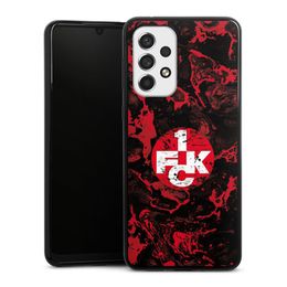 DeinDesign Galaxy A33 5G Handy Slim Case extra d&uuml;nn Silikon Handyh&uuml;lle schwarz H&uuml;lle 1. Fc Kaiserslautern 1. Fck Logo Silikon Slim Case