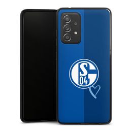 DeinDesign Galaxy A52s 5G Handy Slim Case extra d&uuml;nn Silikon Handyh&uuml;lle schwarz H&uuml;lle Heart Schalke 04 Fc Schalke 04 Silikon Slim Case